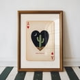 Affixzi Vintage Playing Card Wall Art - Retro Western Saguaro Cactus ...