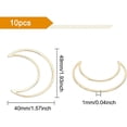 Brass Linking Rings Moon Real 18K Gold Plated 49x40x1mm 10pcs/box DIY ...