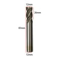4/6/8/10/12MM Milling Cutter Router Bit Hss Cnc 4 Flute Straight Shank Carbide End Mill Cutter ...