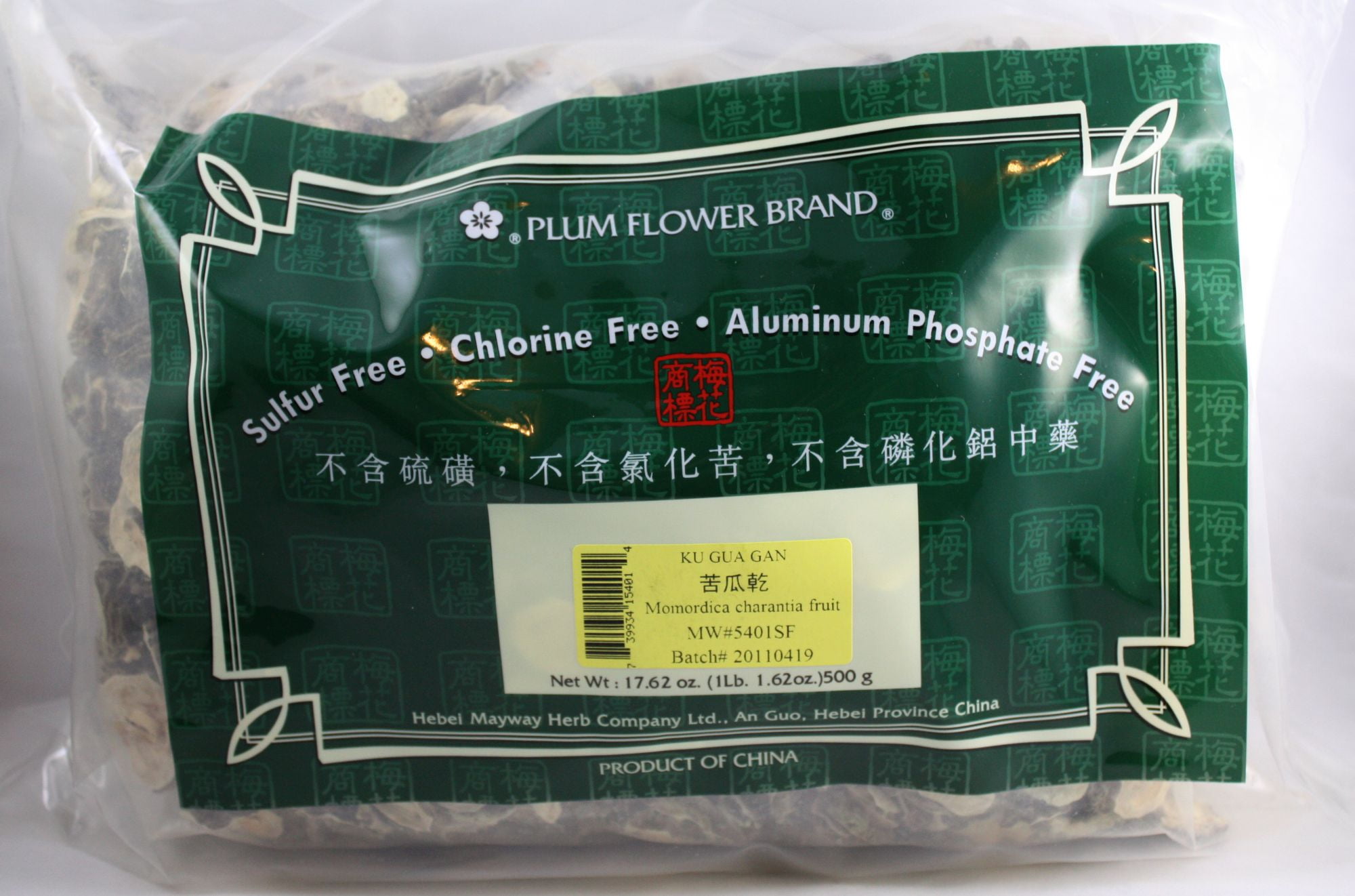 Plum Flower Bitter Melon Momordica Fruit Ku Gua 1 lb Cut Bulk Herbs ...