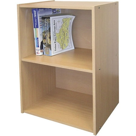 24" Tall 2-Tier Wooden Bookcase / Book Shelf, Natural finish | Walmart ...