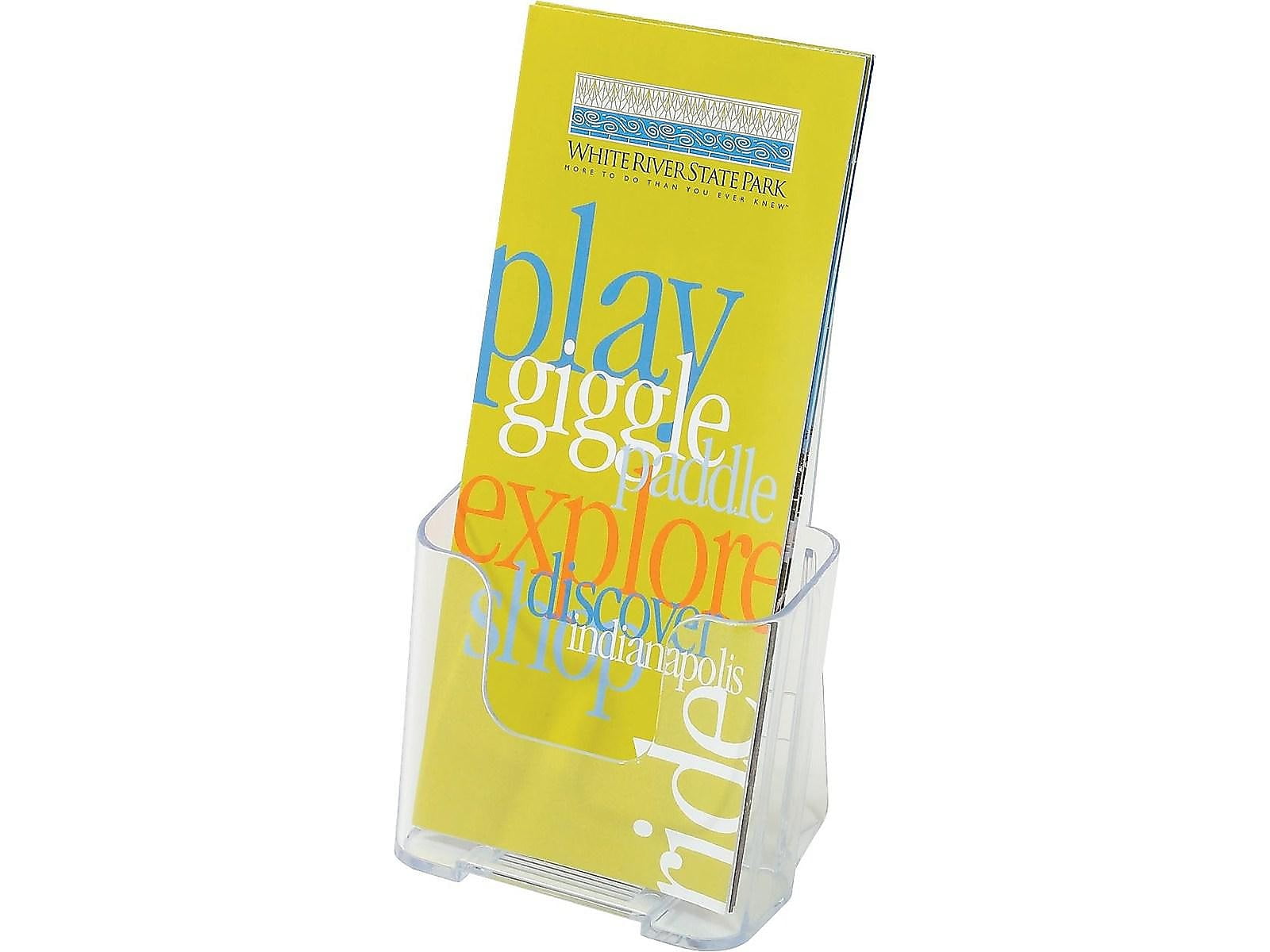 Staples Literature Holder 4.25" Clear Plastic (25329) 474445 - Walmart ...