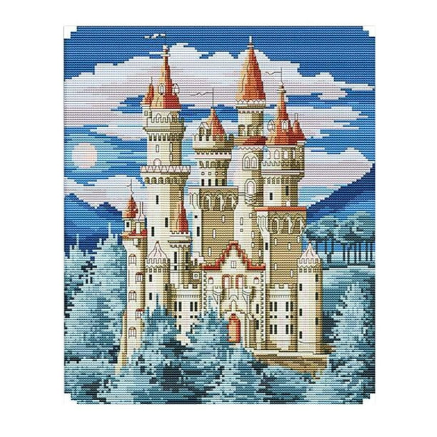 Stamped stitch set for Beginners - Castles Patterns, 2 Sizes to Select, (32 x 14CT - Walmart.ca