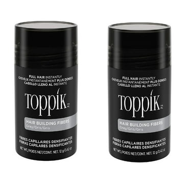 Toppik Hair Building Fibers, Gray, 12g | Fill In Fine or Thinning Hair ...