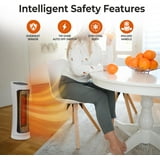 Comfort Zone 750/1,500-Watt Oscillating Digital Tower Heater with ...