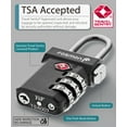 Fosmon TSA Approved Luggage Locks 2 Pack with 3 Digit Combination, Open ...