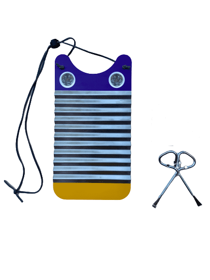 Key of Z Rubboards Mini Zydeco Stainless Steel Washboard Percussion ...