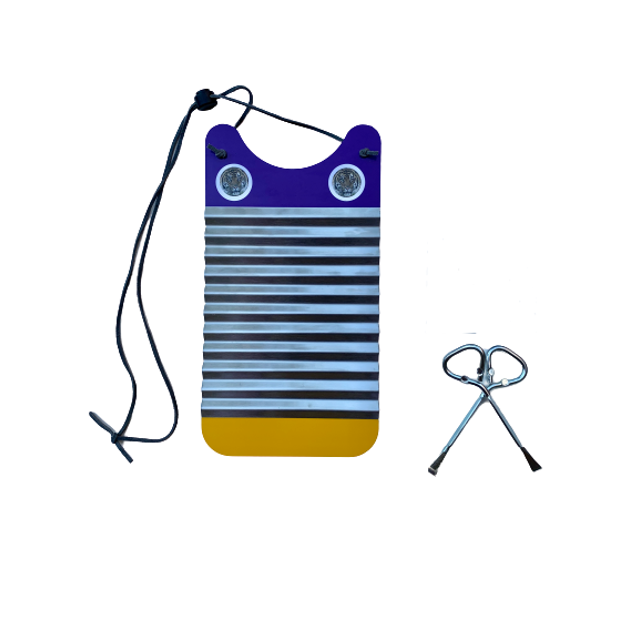 Key of Z Rubboards Mini Zydeco Stainless Steel Washboard Percussion ...