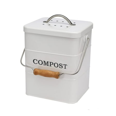 ayacatz Stainless Steel Compost Bin for Kitchen Countertop Compost Bin ...
