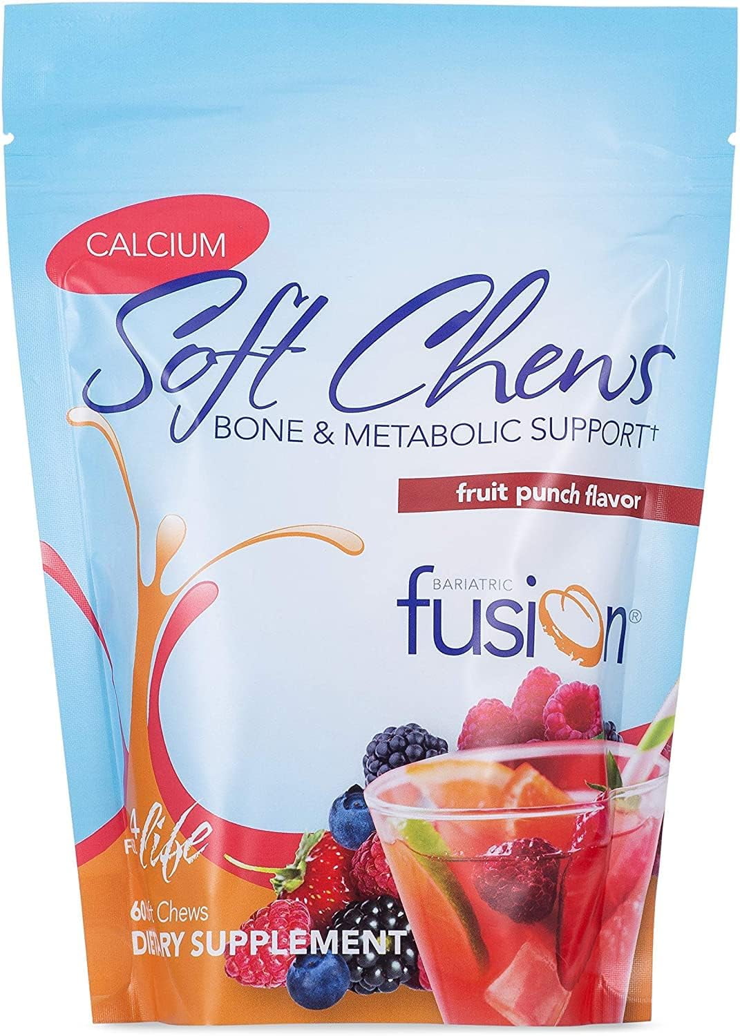 Bariatric Fusion Calcium Bone & Metabolic Support Fruit Punch Flavor ...