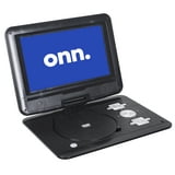 onn 10-Inch Black 480p Portable DVD Player Kit with Screen Swivel and ...
