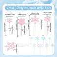 12 Sets Christmas Plastic Cake Toppers Cake Insert Cards for Cake ...