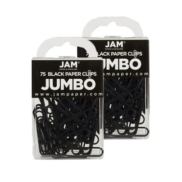 JAM Jumbo Paper Clips, Black & White, Large, 2 Packs of 60 - Walmart.com