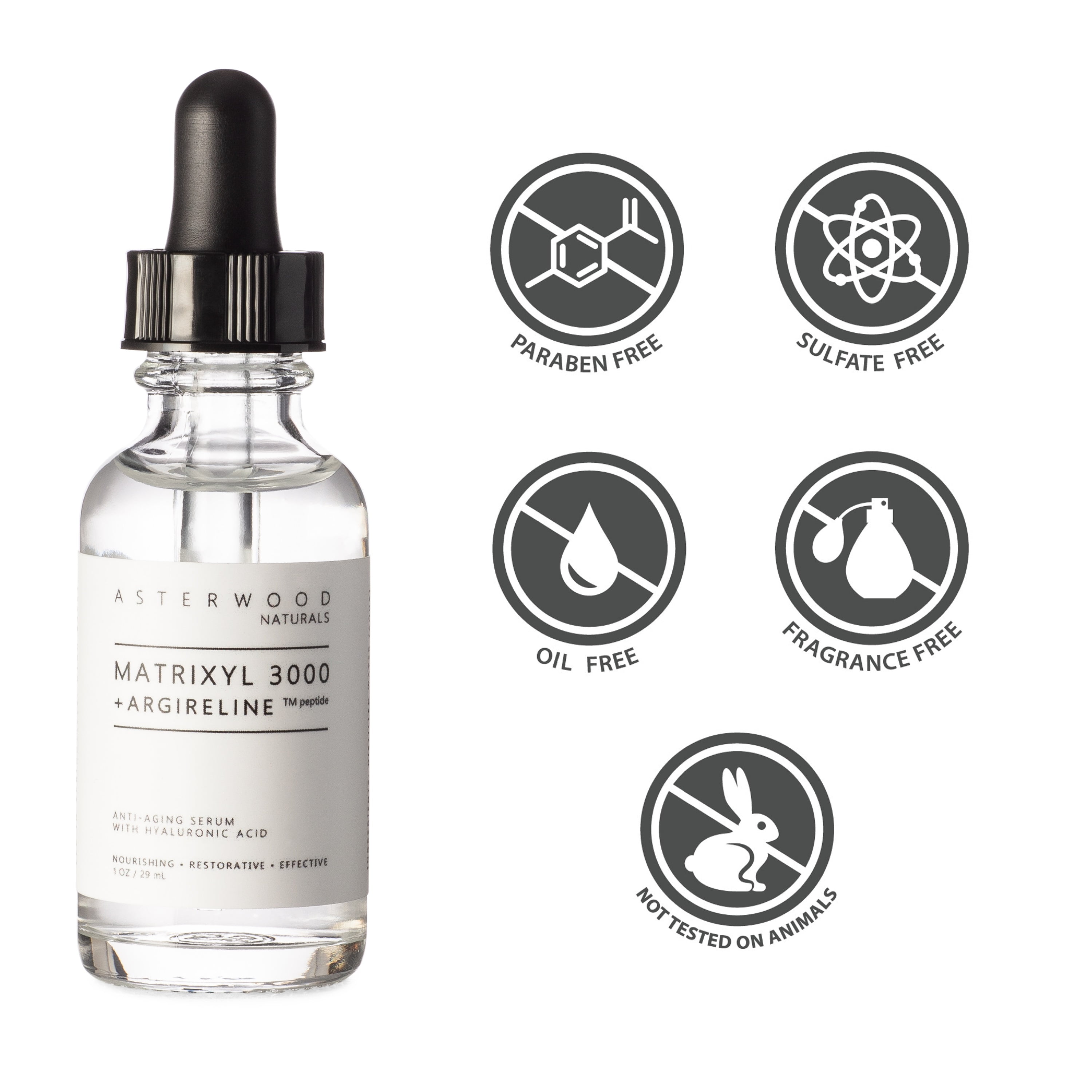 Buy Asterwood Naturals Matrixyl 3000 + Argireline + Hyaluronic Acid ...