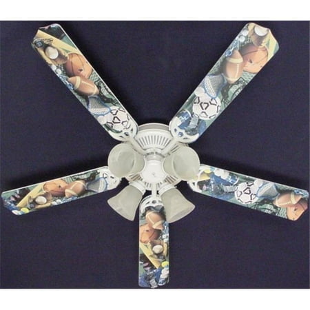 Ceiling Fan Designers 52FAN-KIDS-SFBS Soccer Football Baseball Sports ...