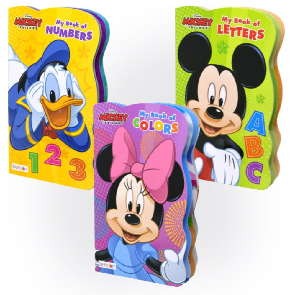 Disney 5"x8" Shaped Board Book 3 Assorted (Mickey, Minnie, Donald ...