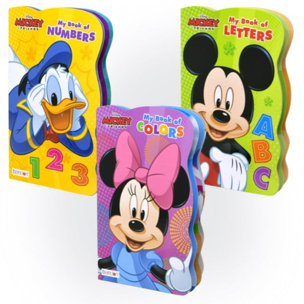 Disney 5"x8" Shaped Board Book 3 Assorted (Mickey, Minnie, Donald ...