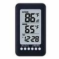 LCD Wireless Thermometer Indoor Outdoor Digital Thermometer Clock ...