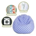 Majestic Home Goods Indoor Lavender Small Polka Dot Classic Bean Bag ...