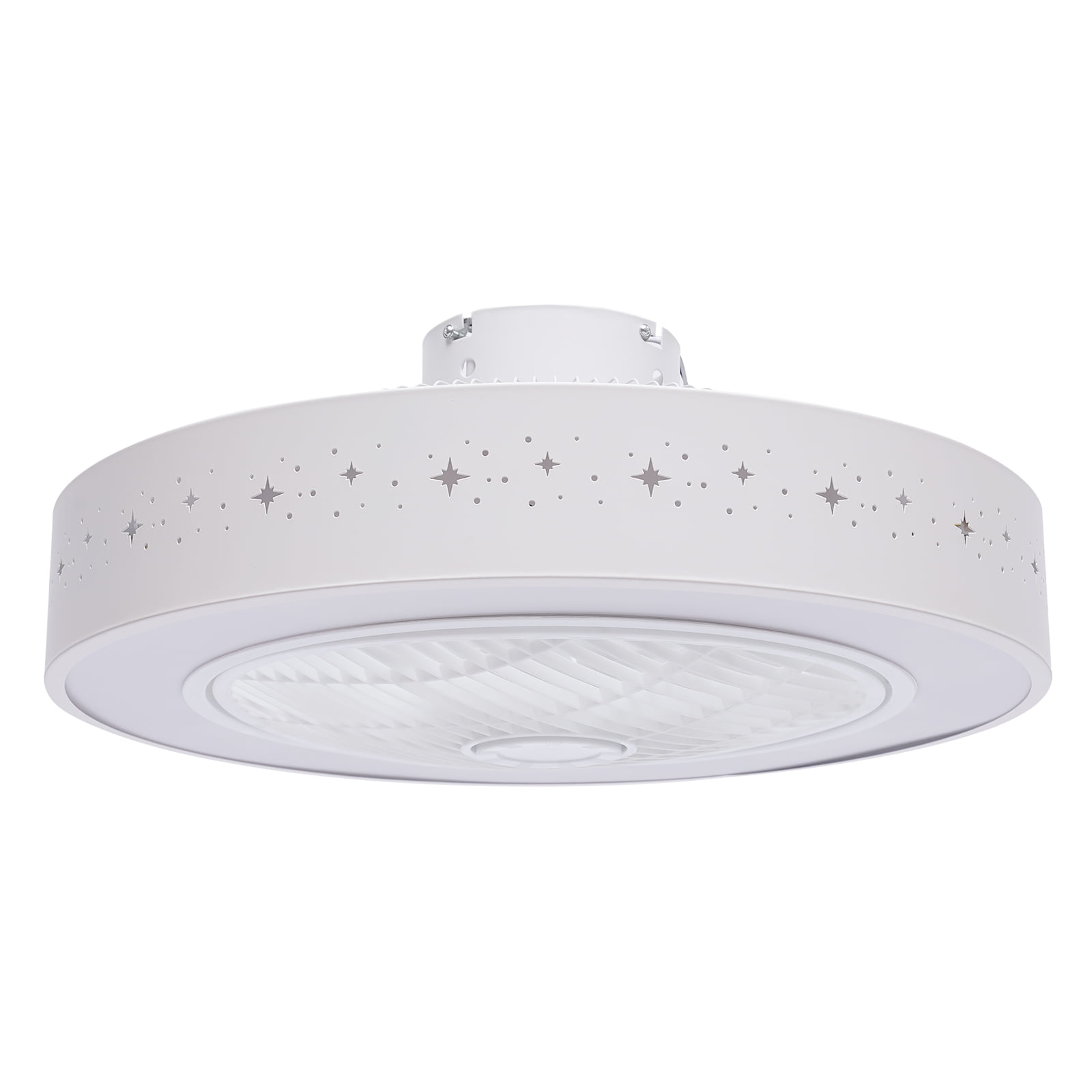 Miumaeov 21.6" Round Ceiling Fan Light Kit 50CM Bladeless Ceiling Fan ...