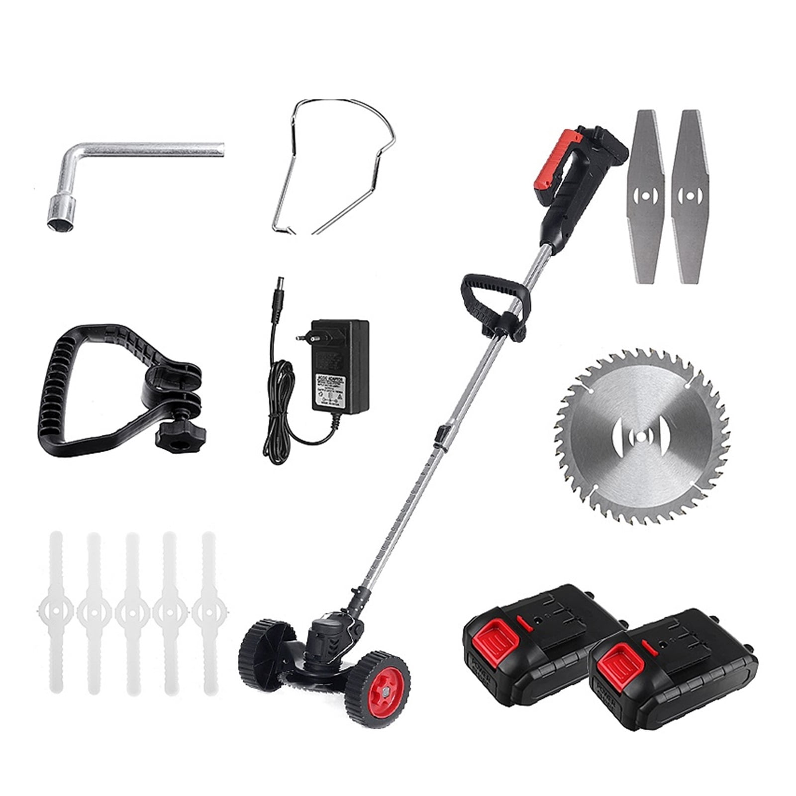 21V 21000RPM Electric Lawn Mower Cordless Grass Hedge Trimmer ...