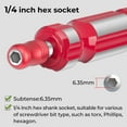Tonsiki 1/4" magnetic screwdriver bit holder, hex bit driver handle ...