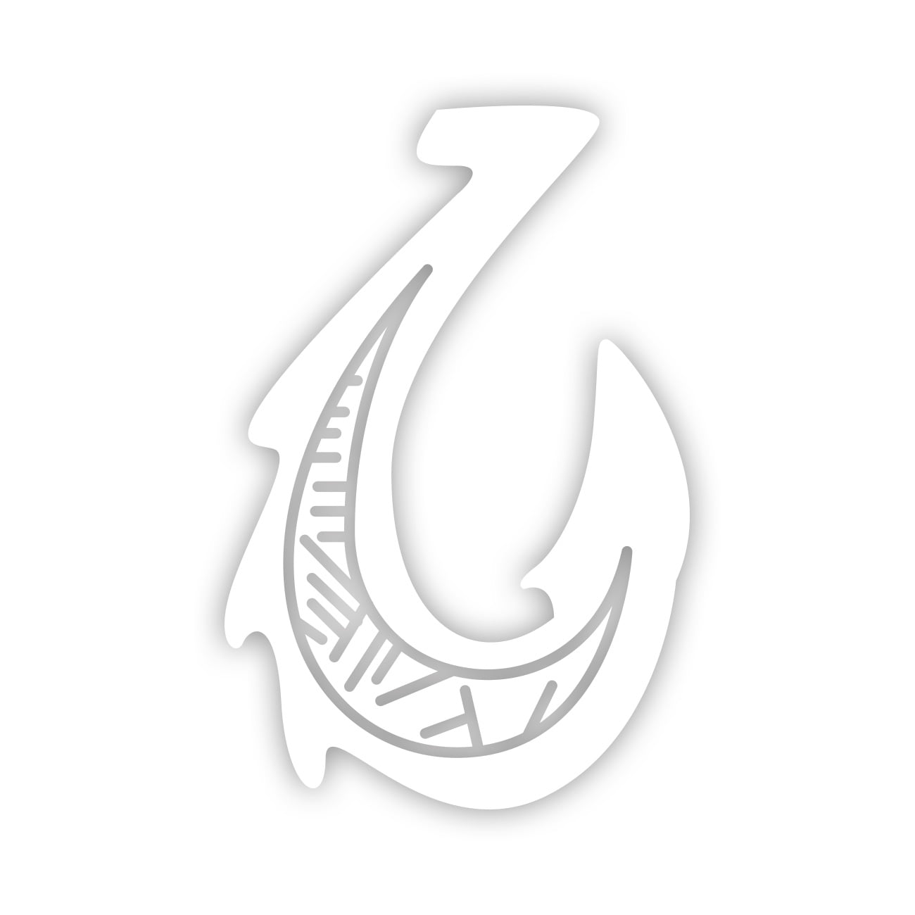 Hawaiian Polynesian Fish Hook Sticker Decal Die Cut - Self Adhesive ...