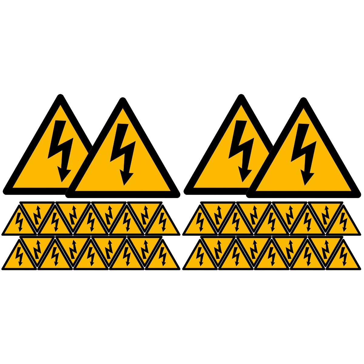 NUOLUX 40 Sheets of Self Adhesive Caution Stickers Electric Fence ...