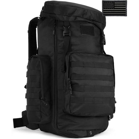 Tactical Hiking Daypack 70-85L Military MOLLE Assault Backpack (Rain ...