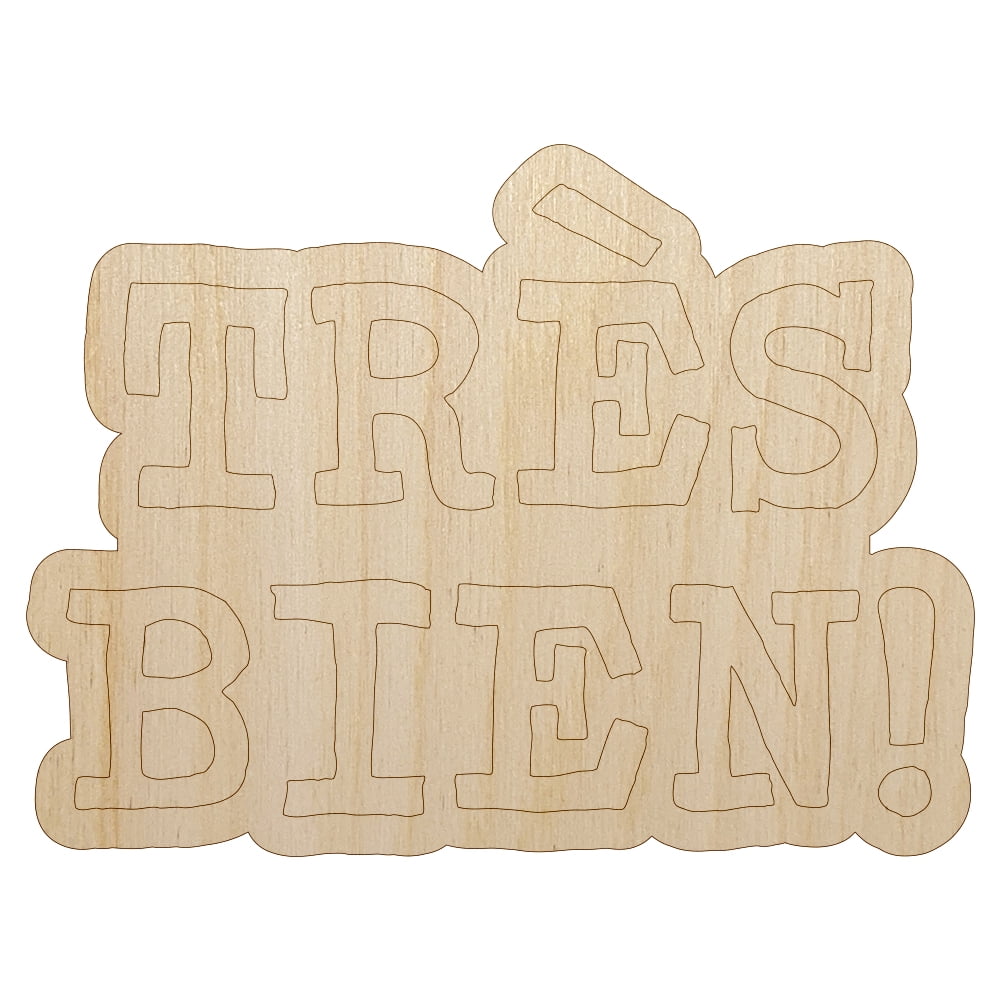 Tres Bien French Very Good Wood Shape Unfinished Piece Cutout Craft DIY ...