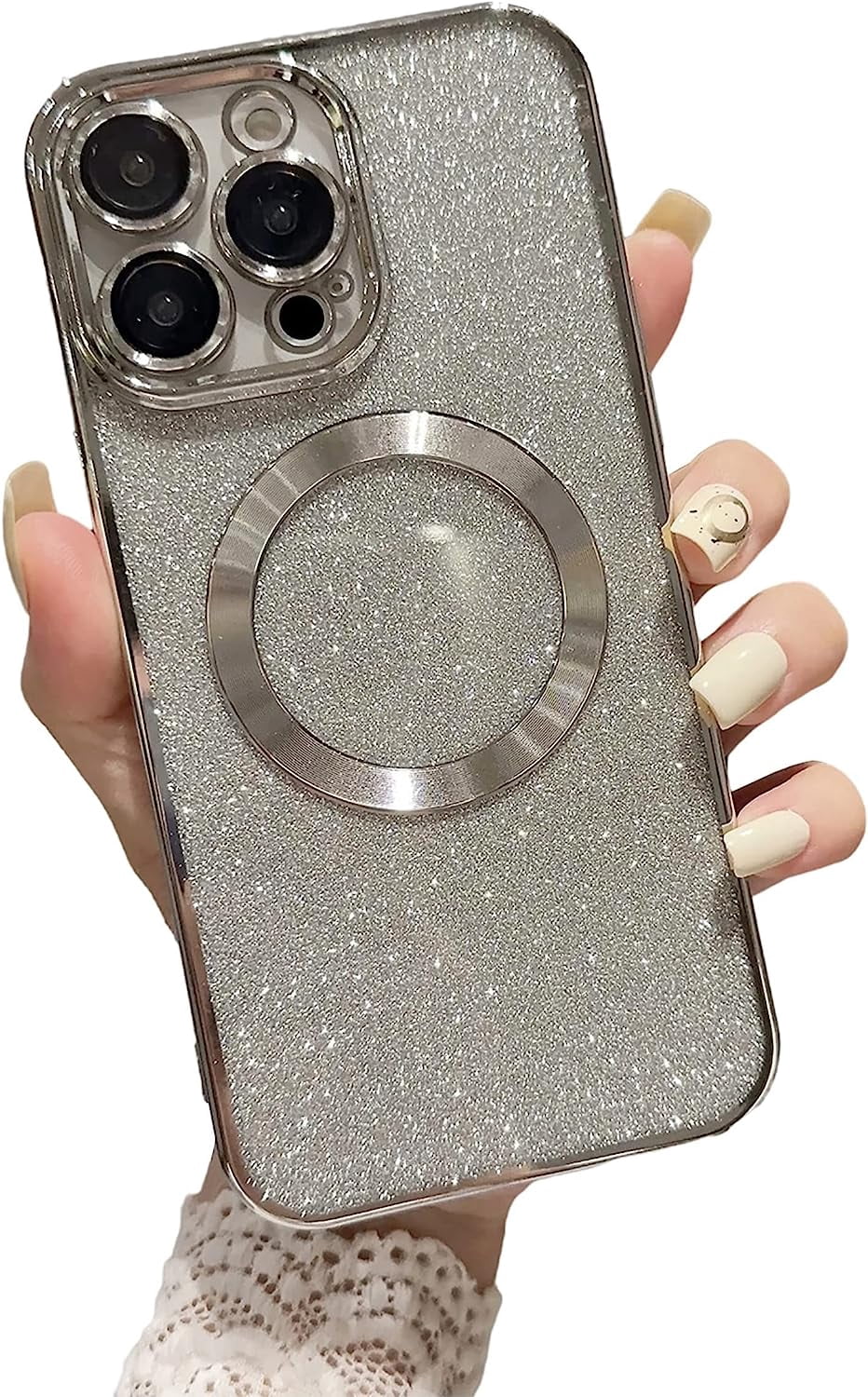 iPhone 12 Pro Max Magnetic Case - Luxury Glitter Bling with Camera ...