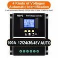 zhongxiazhiyue 4000W 100A MPPT Solar Charge Controller, LCD Display ...