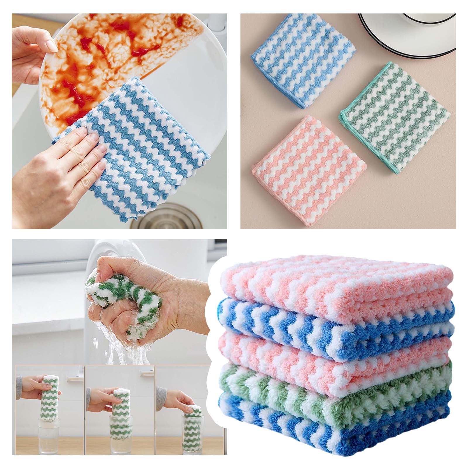 Click here for Tianyuuuu Towel 5-Pack Kitchen Dish Cloths For Cle... prices