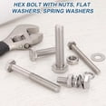 CERPXFF-M10x30mm Hex Bolt with Nuts Flat Spring Lock Washers, 4 Set ...