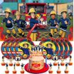 Fireman Sam Party Supplies Birthday Decorations Plates Banner Kids Cake ...