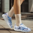 COEQINE Butterfly Women Sneakers Running Athletic Shoes Shiny Blue ...
