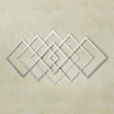 Diamond Interlink Metal Contemporary Silver Wall Art Sculpture 40 x 20 ...