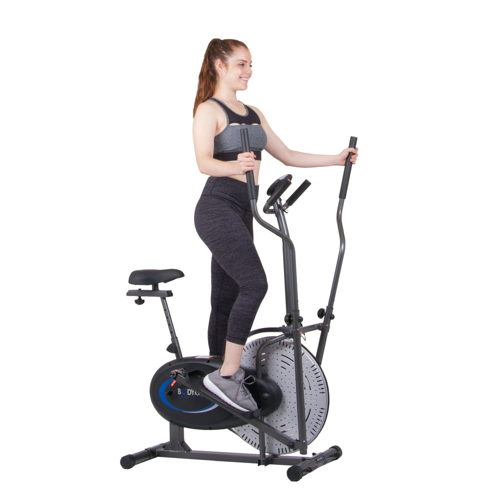 Body Rider BRD2835 2-in-1 Cardio Dual Trainer Elliptical & Upright Bike ...