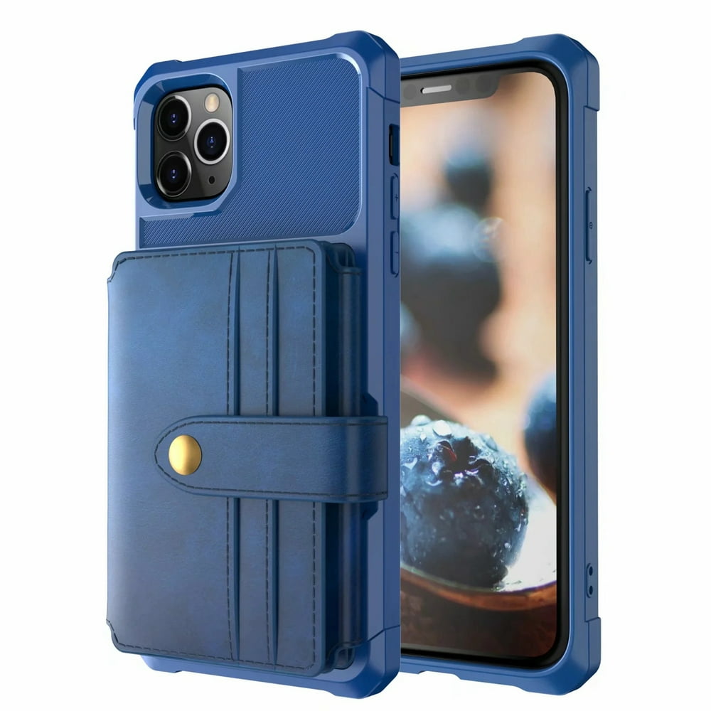 Iphone 11 Pro Wallet Case Dteck Leather Heavy Duty Hard Silicone