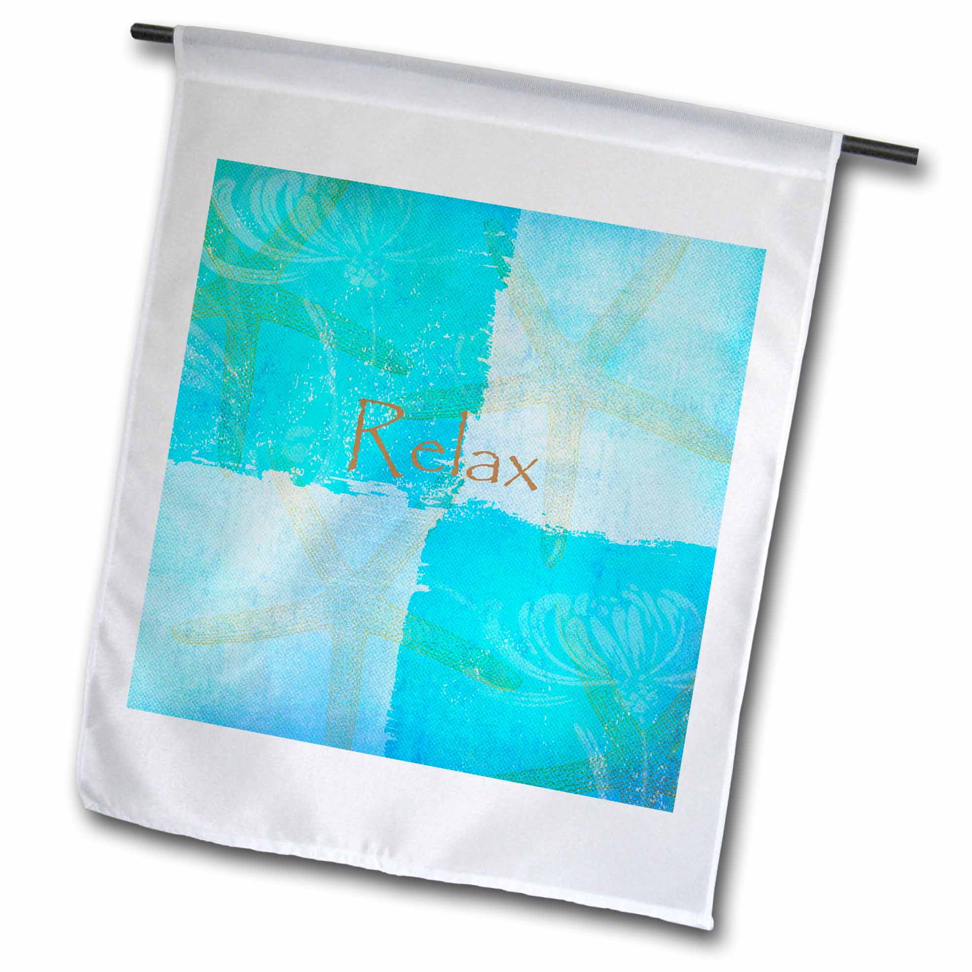 3dRose Relax Starfish Aqua and Blue Beach Theme with Ocean Colors ...