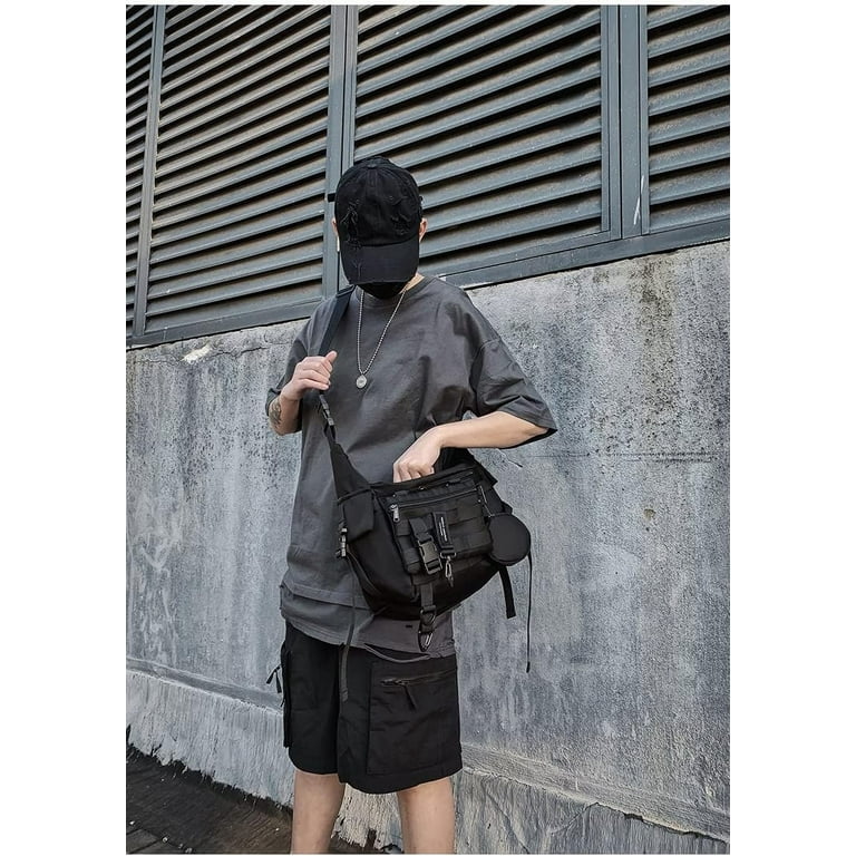 LinYooLi Techwear Crossbody Messenger Bag Japanese Harajuku LinYooLi Techwear Crossbody Messenger Bag Japanese Harajuku