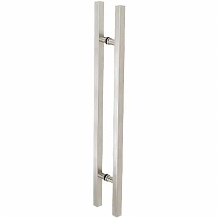 CRL 48SQRLPBS Brushed Stainless Glass Mounted Square Ladder Style Pull ...