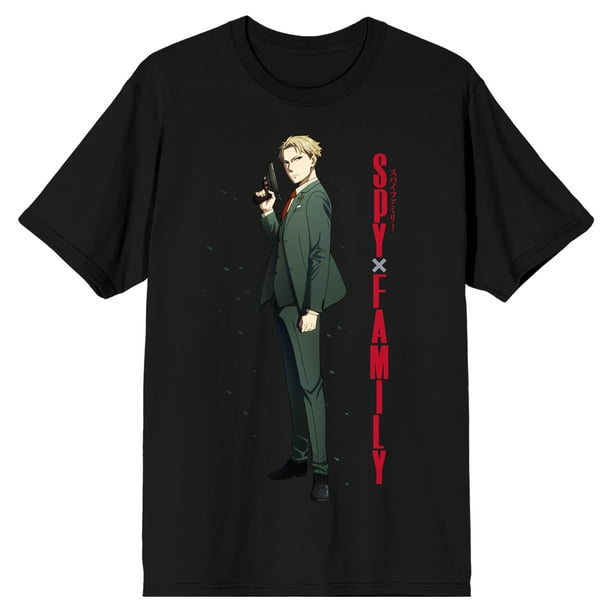 Spy X Family Loid Forger Crew Neck Short Sleeve Men's Black T-shirt-XXL ...