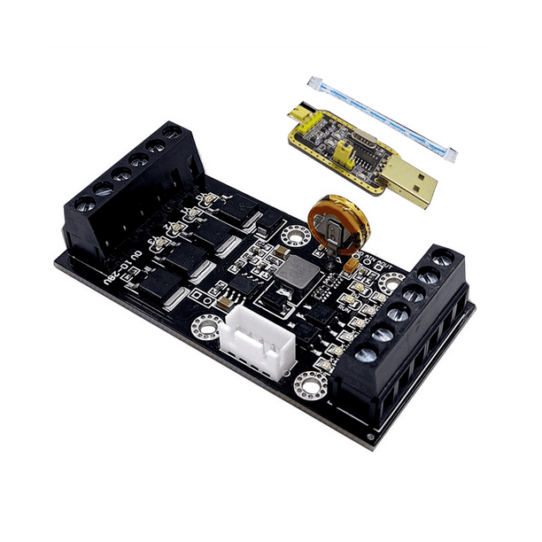 Qtmnekly FX1N-10MT PLC Industrial Control Board+USB-TTL Cable PLC Module Analog Input / Output ...
