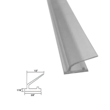 Gordon Glass® Universal 45 Degree Shower Door Magnetic Seal with Chrome ...