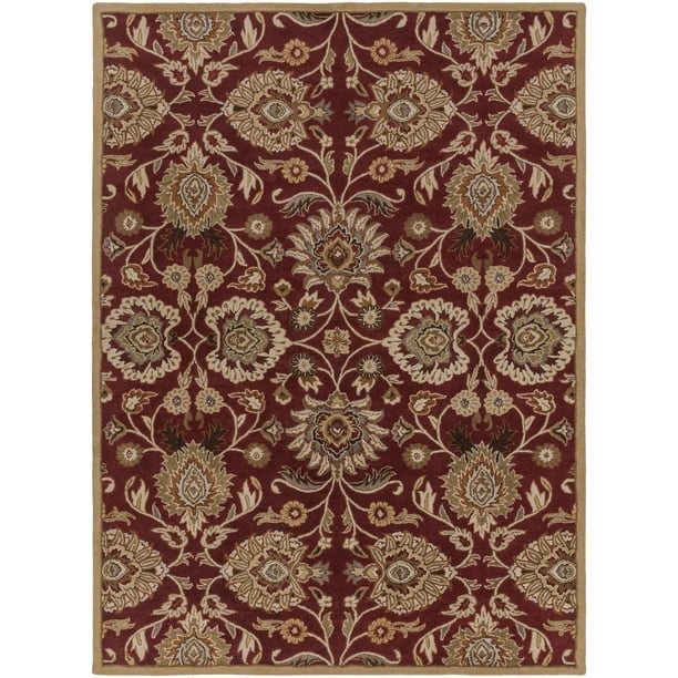 Mark&Day Area Rugs, 7x9 Eckville Traditional Burgundy Area Rug (7'6" x ...