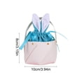 Easter Bunny Ear PU Leather Gift Bag, 10x8cm Handheld Basket with ...