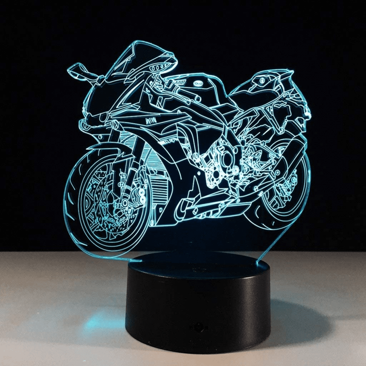 YSITIAN Novelty 3D Illusion Lamps Motocross Bike LED Night Lights USB 7 ...