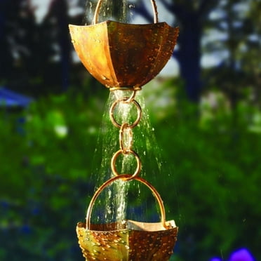 Free Shipping! Good Directions Sun Rain Chain, Pure Copper - 8.5 ft ...
