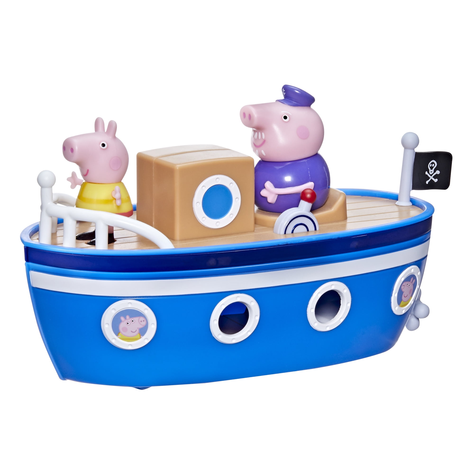 Peppa Pig Peppa’s Adventures Grandpa Pig’s Cabin Boat Vehicle Preschool ...